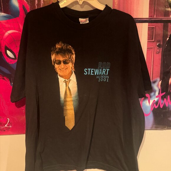 Hanes | Shirts | Vintage Y2k 20 Rod Stewart Human Tour 2001 Hanes Tag ...